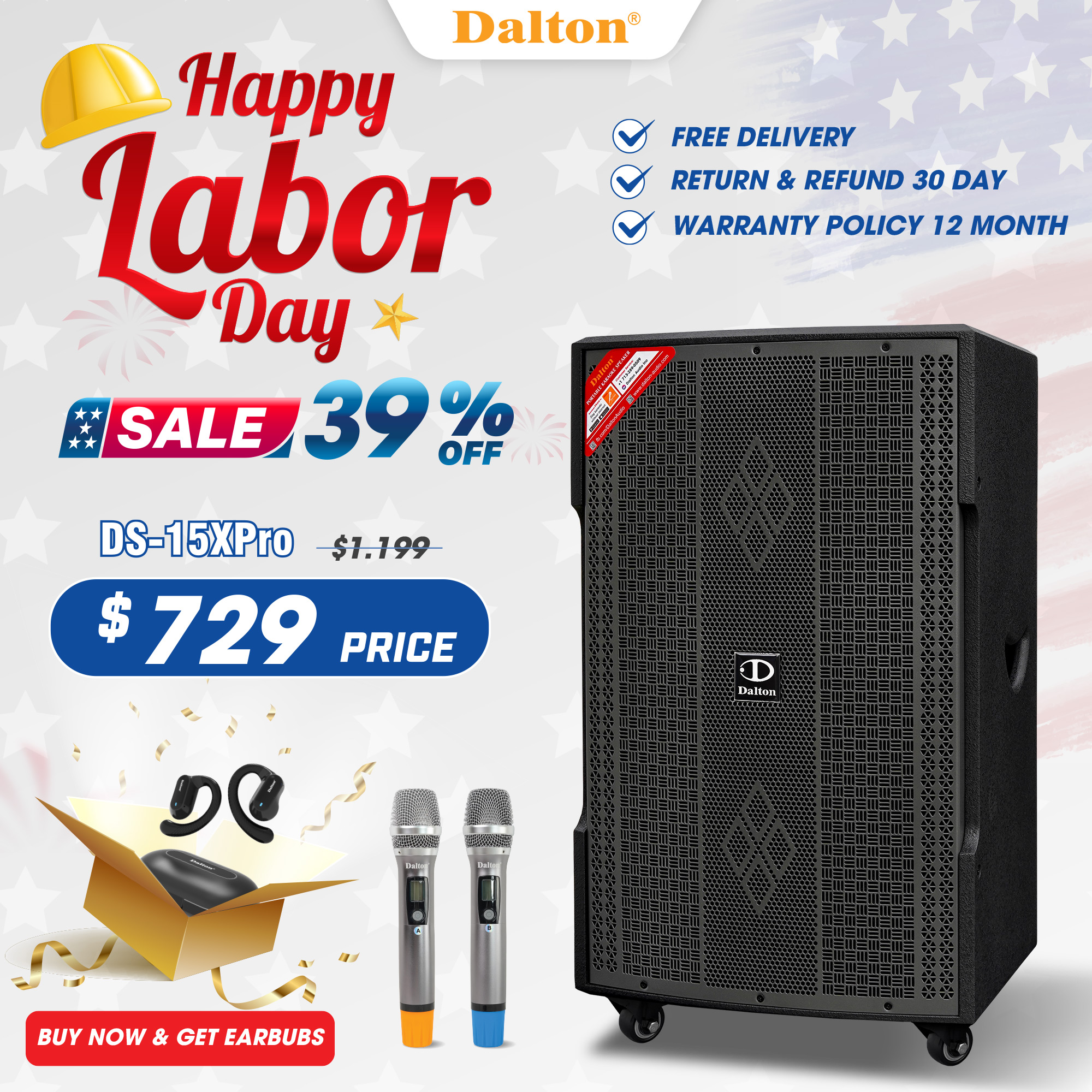 DS-15XPro - Buy 1 Get Free Earbuds - Dalton